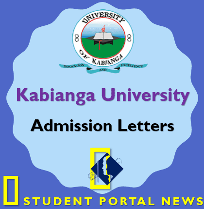 Kabianga University Admission Letters 2026 Download