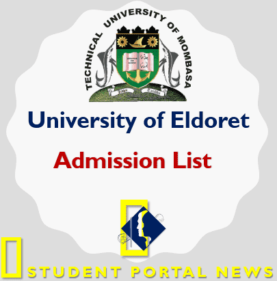 University of Eldoret Admission List 2025 KUCCPS Download